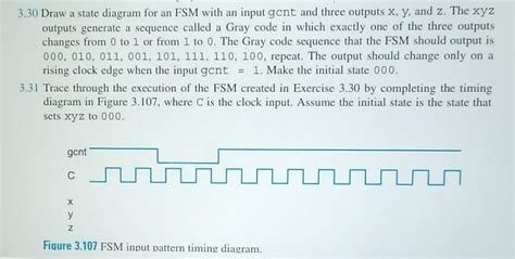 Solved 330 Draw A State Diagram For An Fsm With An Input