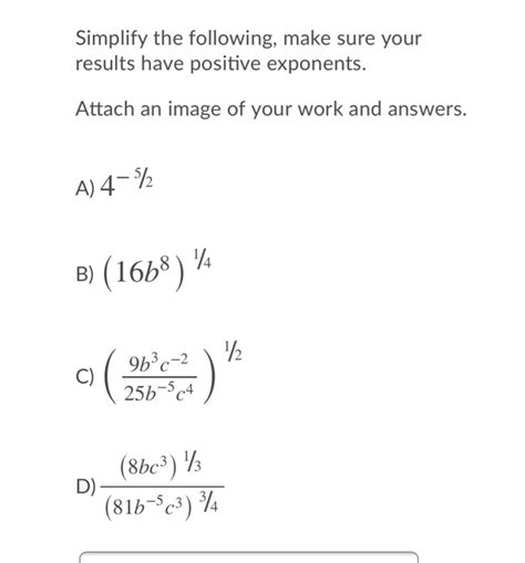 Solved Question 1 4 Points Simplify The Following Make