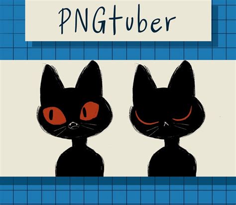 Black Cat Pngtuber Veadotube Discord Twitch Etsy