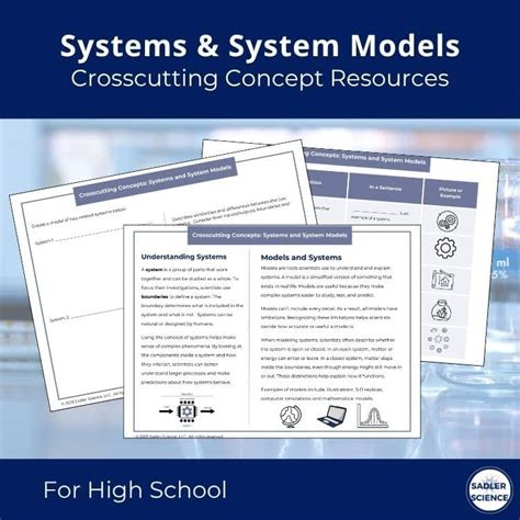 Crosscutting Concept Systems And System Models High School Resources