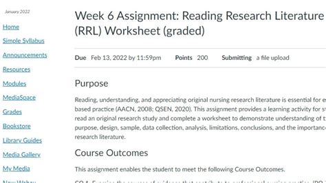 Solution Nr439 Week 6 Assignment Reading Research Literature Rrl