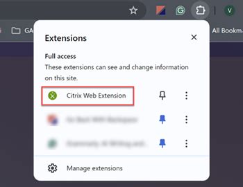 Install Citrix Web Extension Citrix Workspace