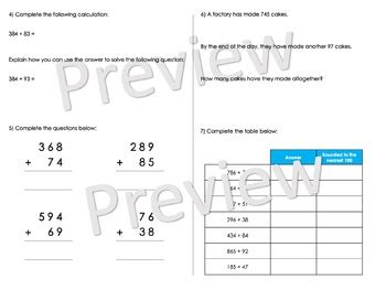 Adding 3 Digit And 2 Digit Numbers Worksheet With Exchange By KG Resources