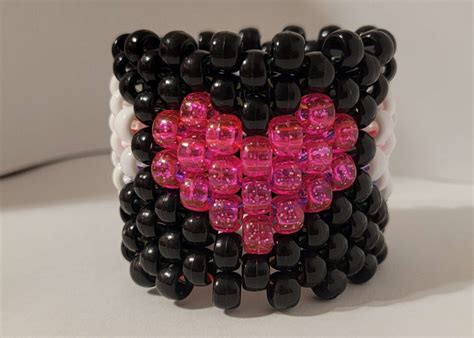 Winged Heart Kandi Cuff Etsy