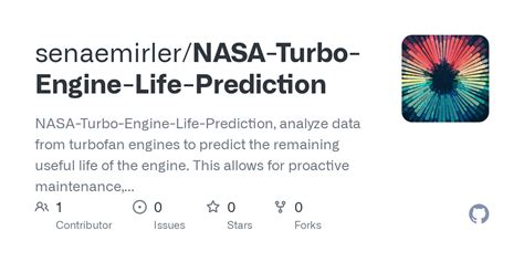 GitHub Senaemirler NASA Turbo Engine Life Prediction NASA Turbo Engine Life Prediction