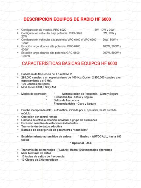Empleo Radio Prc 6020 Pdf Módem Antena Radio