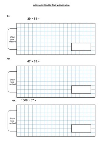Ks2 Sats Maths Arithmetic Practice Questions Double Digit Multiplication Teaching Resources