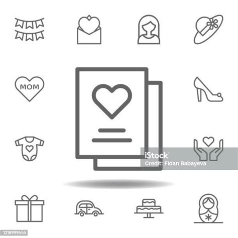 어머니의 날 인사말 카드 개요 아이콘입니다 어머니의 날 일러스트 아이콘의 집합입니다 기호 및 기호는 웹 로고 모바일 앱 Ui