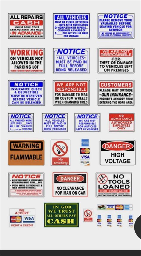 Garage Door Auto Shop Branding Ideas Automotive Service Signs Car