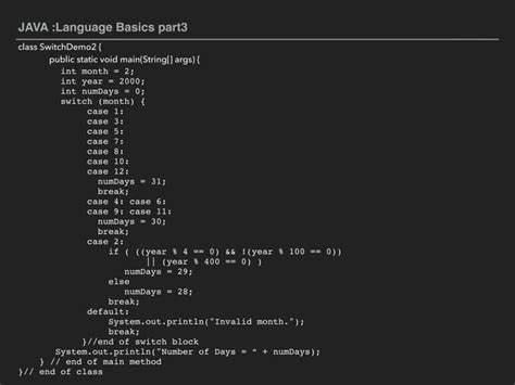 9 Java Language Basics Part3 Ppt