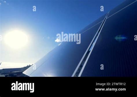 Angled Surface Of A Solar Array Located Outdoors Green Energy Concept