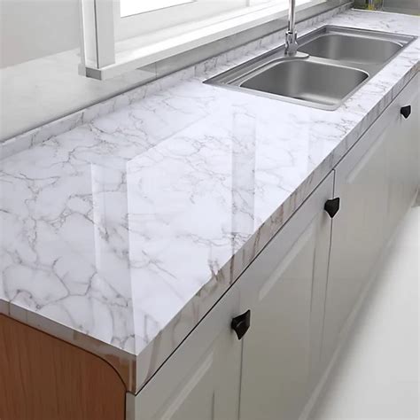 Self Adhesive Vinyl Wrap Film For Kitchen Worktops And Furniture 0 6m W