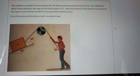 Solved The Coefficient Of Static Friction Between The Ib Chegg