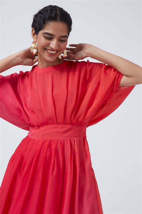 Okhai Diaphanous Ombre Muslin Silk Dress Okhaistore