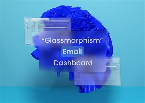 glassmorphism ui email dashboard design behance