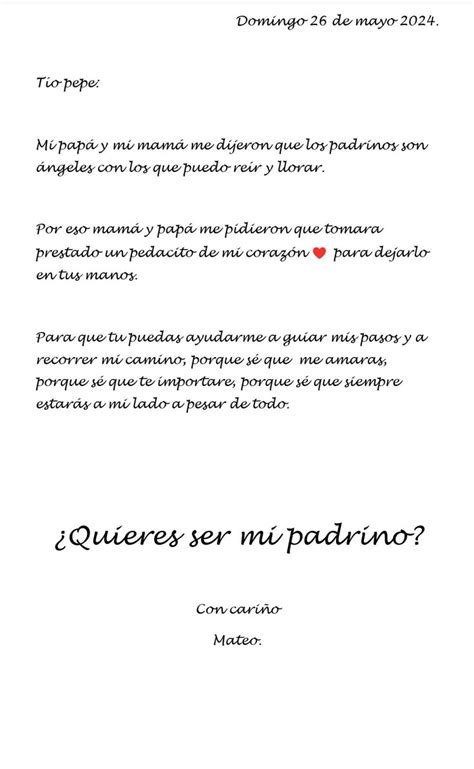 Carta Para Pedir Sér Padrino Quieres Ser Mi Padrino Frases Para