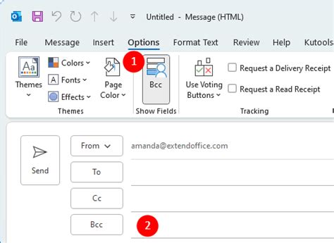 using bcc in outlook add automate view and more