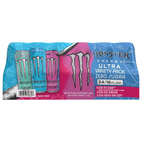 Monster Energy Drink Zero Sugar Variety Pack 16 Fl Oz 24 Count Same