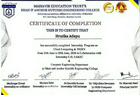 Hrutika Adepu On Linkedin Im Excited To Share That Ive Successfully