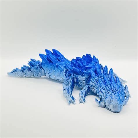 Stl File Cute Spiky Dinosaur Articulated Print In Place Flexi 🦖 ・3d Printer Design To