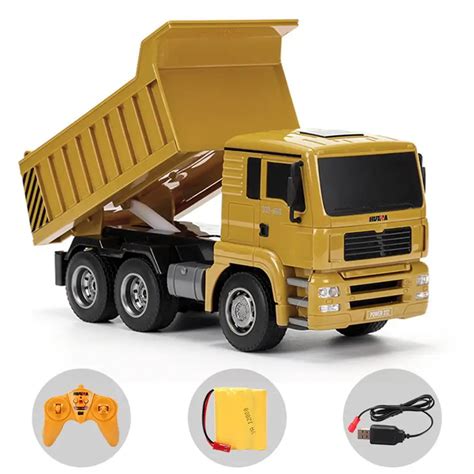 HUINA 332 1:16 четырехколесный самосвал с ДУ нагрузка 1 кг дети Rc ...