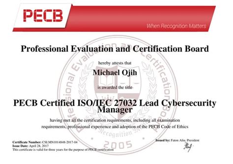 Iso 27032 Certificate Ppt