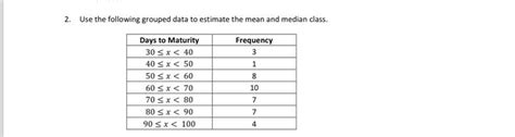 Solved Use The Following Grouped Data To Estimate The Mean Chegg