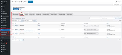 Header Edit Page And Add Widgets Thimpress Docs
