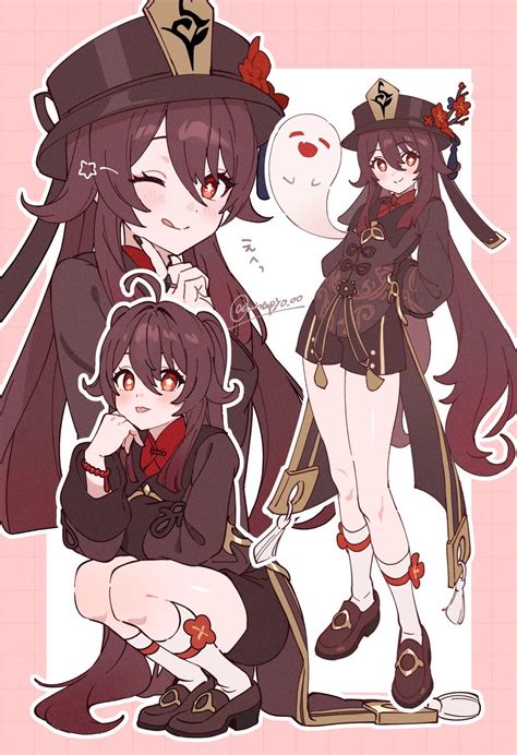 Unapoppo Boo Tao Genshin Impact Hu Tao Genshin Impact Genshin Impact Highres Girl Q