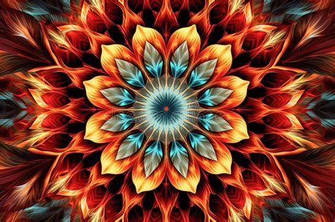 Mandala Kaleidoscope Digital Art Illustration Vibrant Colors