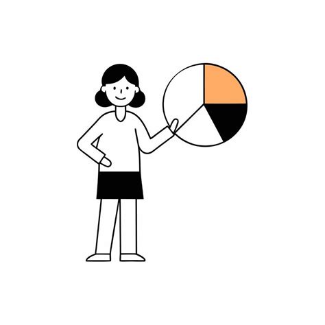 Index Investor Ingrid Presenting A Pie Chart Illustration Ideal For Financial Analysis
