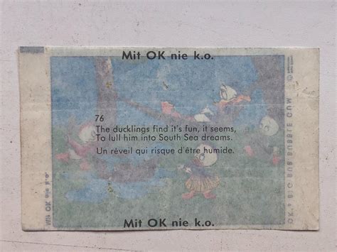 Starý žvýkačkový obrázek OK s BIG BUB BUBBLE GUM DISNEY DONALD Aukro