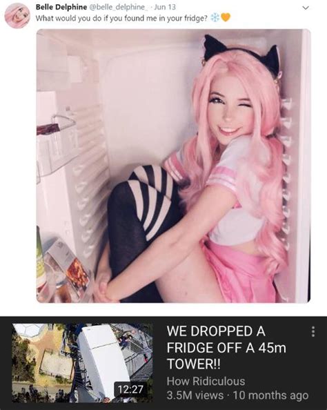 Meirl Belle Delphine In A Fridge Know Your Meme
