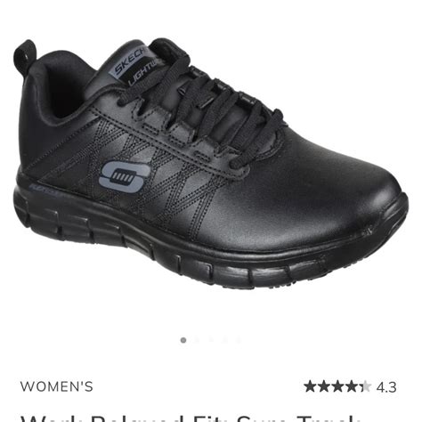 Black Leather Sketchers Perfect Work Shoes For Depop
