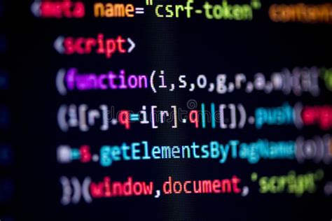 Computer Wed Page Code Stock Photo Image Of Letters 114807726
