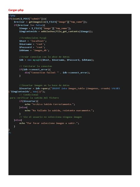 sistema para cargar almacenar y visualizar imágenes en base de datos
