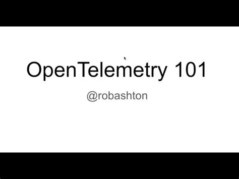 Ndc Conferences Talk Opentelemetry 101 From Ndc Conferences Class Central