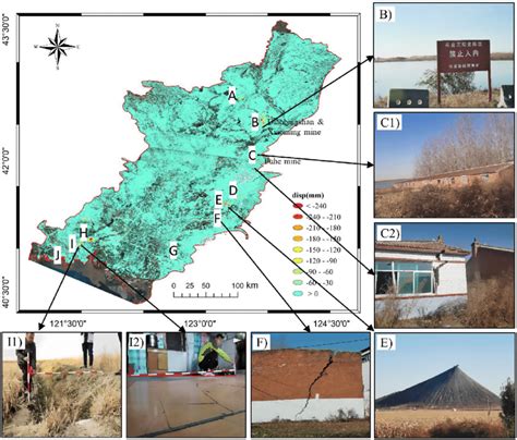 Cumulative Deformation Map Derived From Sbas Insar And Onsite Photos Download Scientific