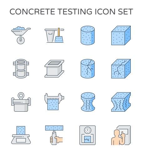 Concrete Testing Icon Royalty Free Vector Image