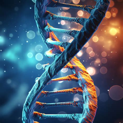 Code Of Genetic Human Spiral Dna Ai Generated Stock Illustration