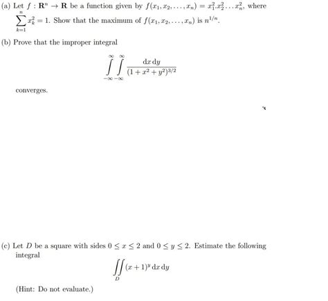 Solved a Let ƒ R¹ R be a function given by Chegg com