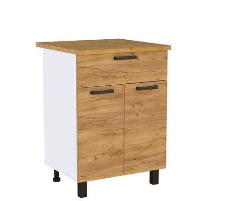 Рабочий стол с ящиком 600 Турин дуб крафт купить недорого в СПб интернет магазин Дикси Мебель