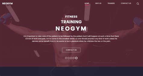 Neogym Css Template Themewhirl