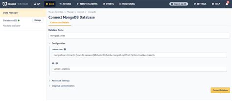 Cloud Using Hasura Cloud With A Mongodb Atlas Hosted Database Hasura