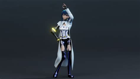 Anime Girl Rigged 3d Model Turbosquid 2127315