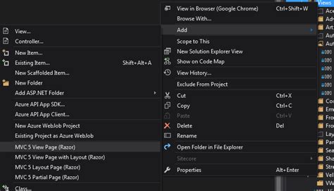 Mvc Adding Views VS Adds Scaffolding And NuGets Sitecore Stack Exchange