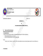 Tcp Worksheet Pdf Republic Of The Philippines Commission On Higher Education Region V LIGAO