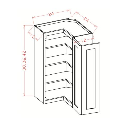 Wer2430 Shaker White Wall Easy Reach Cabinet Roomylife