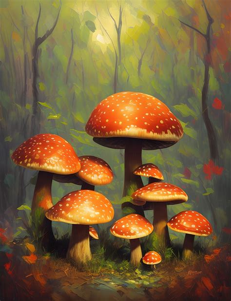 Ai产生的 蘑菇 森林 Pixabay上的免费图片