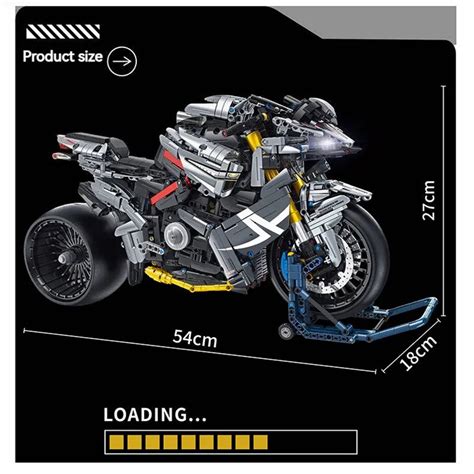 2426pcs Panlos 672106 15 Rapid Motorcycle Racing Z H2 Joy Bricks